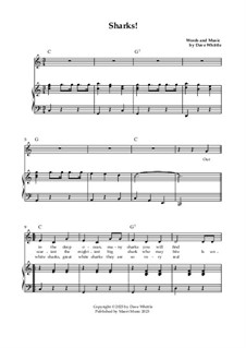 Sharks! by D. Whittle - sheet music on MusicaNeo