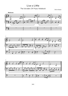 Live a Little by J. Anaya - sheet music on MusicaNeo