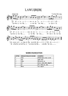 Lawu erebe by folklore - sheet music on MusicaNeo