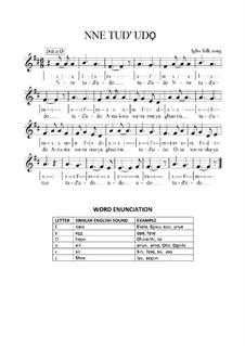 Tudu udo by folklore - sheet music on MusicaNeo