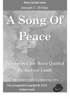A Song of Peace by J.C. Bridge - sheet music on MusicaNeo