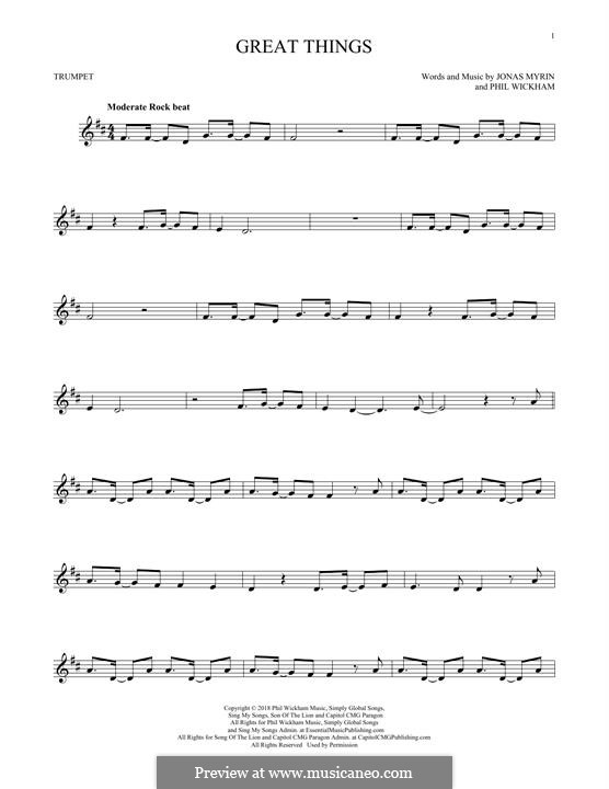Great Things by P. Wickham - sheet music on MusicaNeo