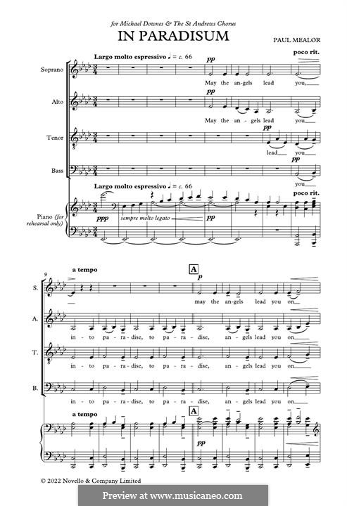 In Paradisum by P. Mealor - sheet music on MusicaNeo