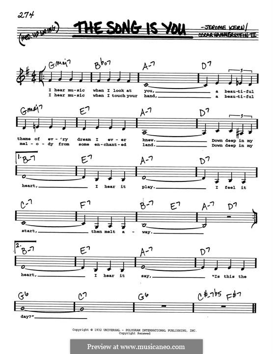The Song is You by J. Kern - sheet music on MusicaNeo