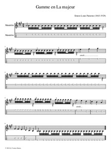 Gamme en La majeur by E. Patierno - sheet music on MusicaNeo