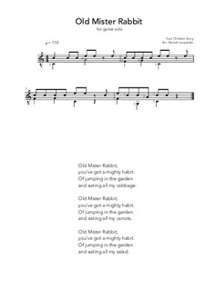 Old Mister Rabbit by folklore - sheet music on MusicaNeo