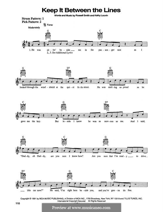 Keep It Between The Lines (Ricky Van Shelton) by R. Smith, K. Louvin on ...