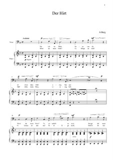 Der Hirt by A. Berg - sheet music on MusicaNeo