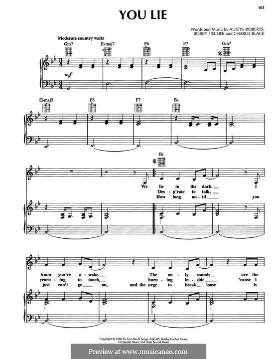 You Lie (Reba McEntire) by A. Roberts, C. Black, B. Fischer on MusicaNeo