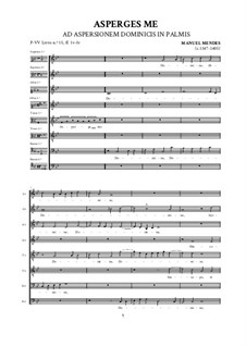 Asperges me by M. Mendes - sheet music on MusicaNeo