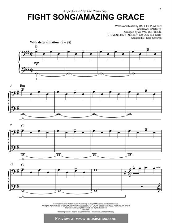 Fight Song by D. Bassett, R. Platten - sheet music on MusicaNeo