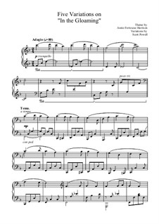 In the Gloaming: Five Variations for Piano by A.F. Harrison, Mr. Scott ...