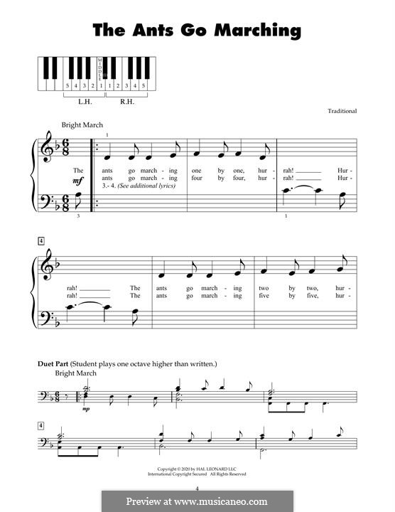 The Ants Go Marching by folklore - sheet music on MusicaNeo