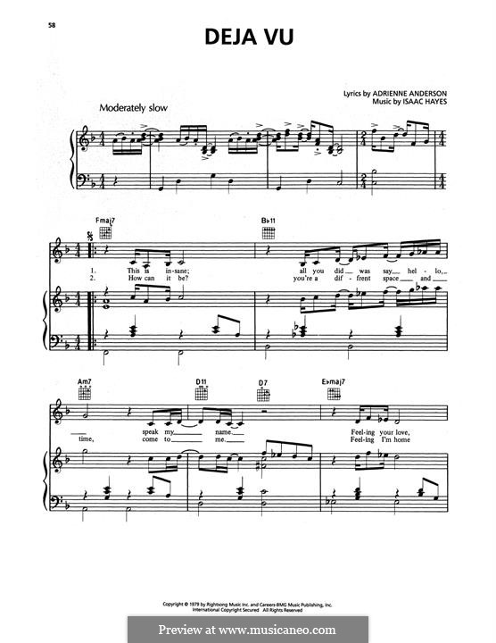 Deja Vu Dionne Warwick By A Anderson I Hayes On Musicaneo 1932