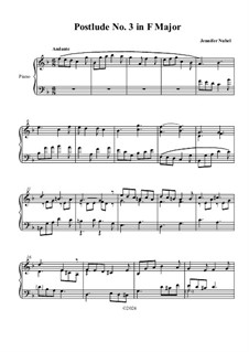 Postlude No.3 in F Major by J. Nubel - sheet music on MusicaNeo