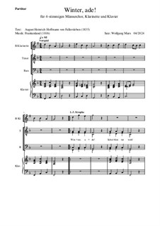 Winter, ade! by folklore - sheet music on MusicaNeo