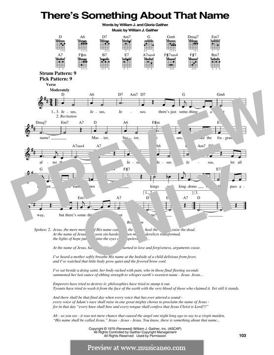 There's Something About That Name by G. Gaither, W.J. Gaither on MusicaNeo