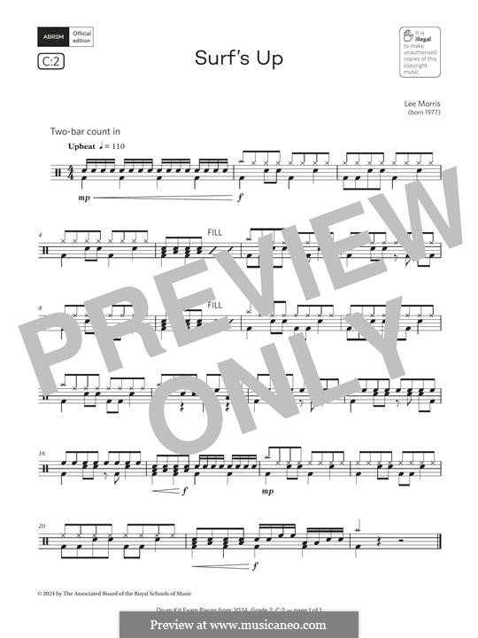 Surf's Up by L. Morris - sheet music on MusicaNeo