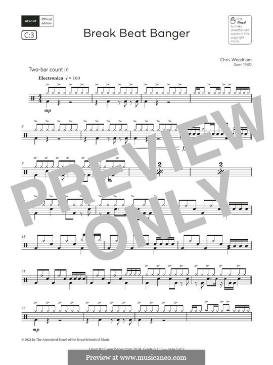 Break Beat Banger by C. Woodham - sheet music on MusicaNeo