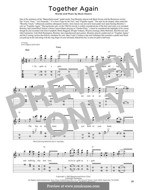 Together Again by B. Owens - sheet music on MusicaNeo
