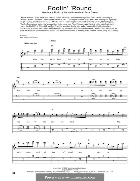 Foolin Around Patsy Cline By B Owens H Howard On Musicaneo