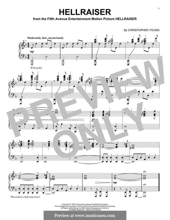 Hellraiser by C. Young - sheet music on MusicaNeo