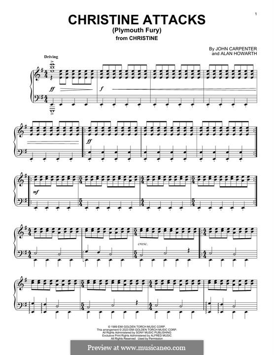 Christine Attacks (Plymouth Fury) from Christine by J. Carpenter, A ...