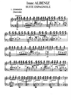 No.1 Granada (Spanish Suite, Op.47) by I. Albéniz on MusicaNeo