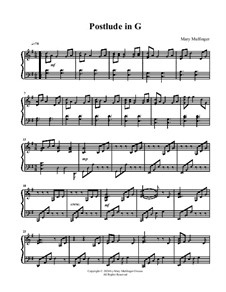 Postlude in G by M. Mulfinger - sheet music on MusicaNeo
