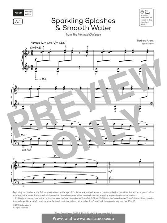 Sparkling Splashes & Smooth Water by B. Arens - sheet music on MusicaNeo