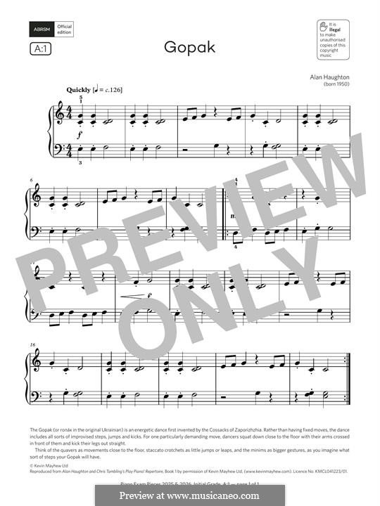 Gopak by A. Haughton - sheet music on MusicaNeo