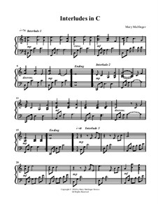 Interludes in C by M. Mulfinger - sheet music on MusicaNeo