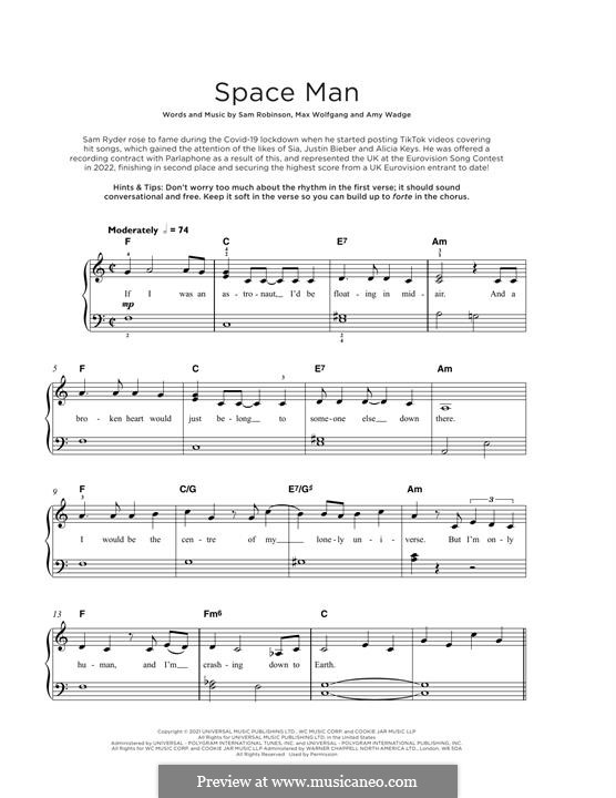 Space Man (Sam Ryder) by M. Wolfgang - sheet music on MusicaNeo