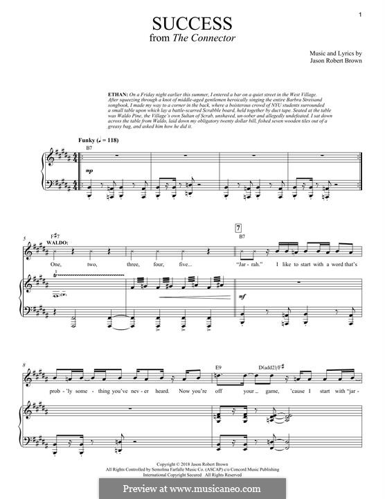 Success (from The Connector) by J.R. Brown - sheet music on MusicaNeo