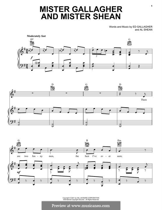Mister Gallagher And Mister Shean by E. Gallagher, A. Shean on MusicaNeo