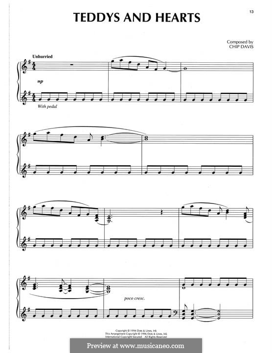 Teddys And Hearts by C. Davis - sheet music on MusicaNeo