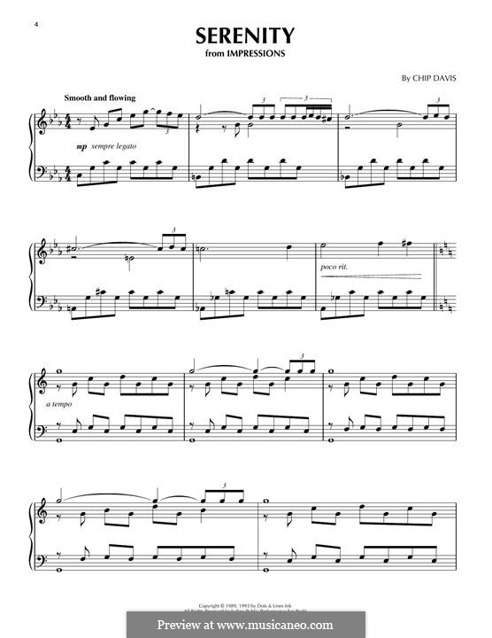 Serenity by C. Davis - sheet music on MusicaNeo