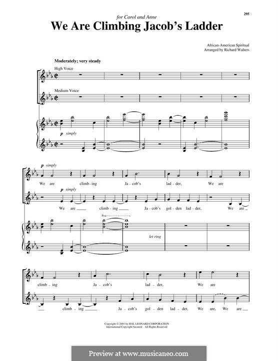 We are Climbing Jacob's Ladder by folklore - sheet music on MusicaNeo