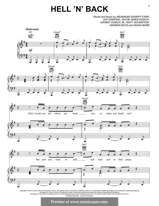 Hell N Back (Bakar) by J. Kosich - sheet music on MusicaNeo