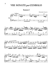 Eight Sonatas for Harpsichord, Op.1 by D. Alberti on MusicaNeo