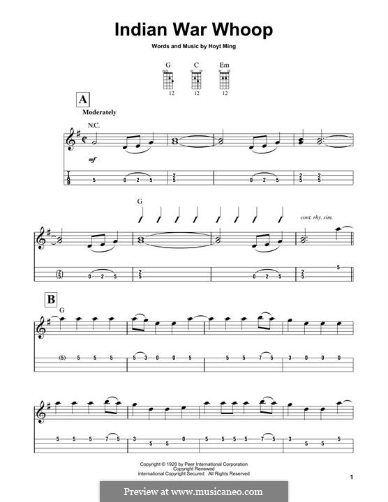 Indian War Whoop by H. Ming - sheet music on MusicaNeo