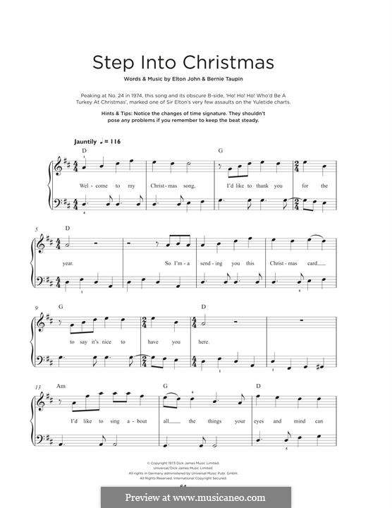 Step Into Christmas by E. John - sheet music on MusicaNeo