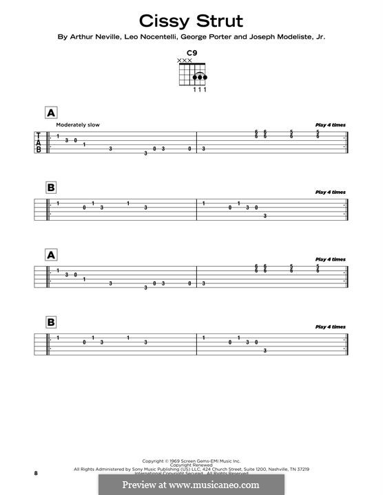 Cissy Strut (The Meters) by A. Neville, G. Porter, J. Modeliste Jr., L ...