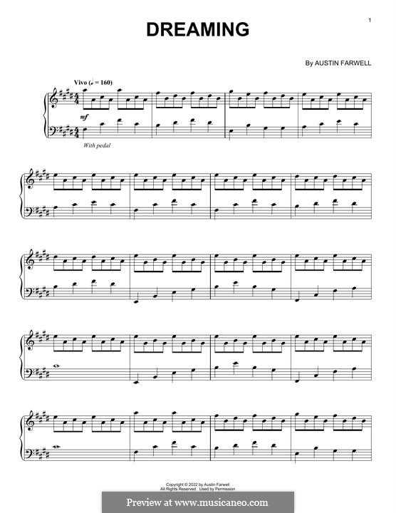 Dreaming by A. Farwell - sheet music on MusicaNeo