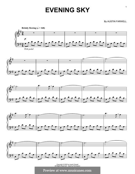 Evening Sky by A. Farwell - sheet music on MusicaNeo