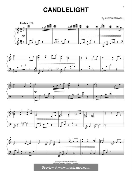Candlelight by A. Farwell - sheet music on MusicaNeo