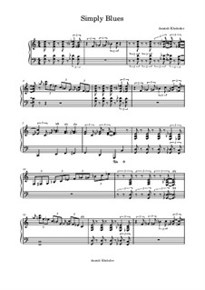 Simply Blues by A. Kholodov - sheet music on MusicaNeo