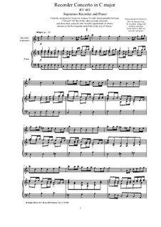 Recorder Concerto in C major for Flautino and Piano, RV 443 by A ...