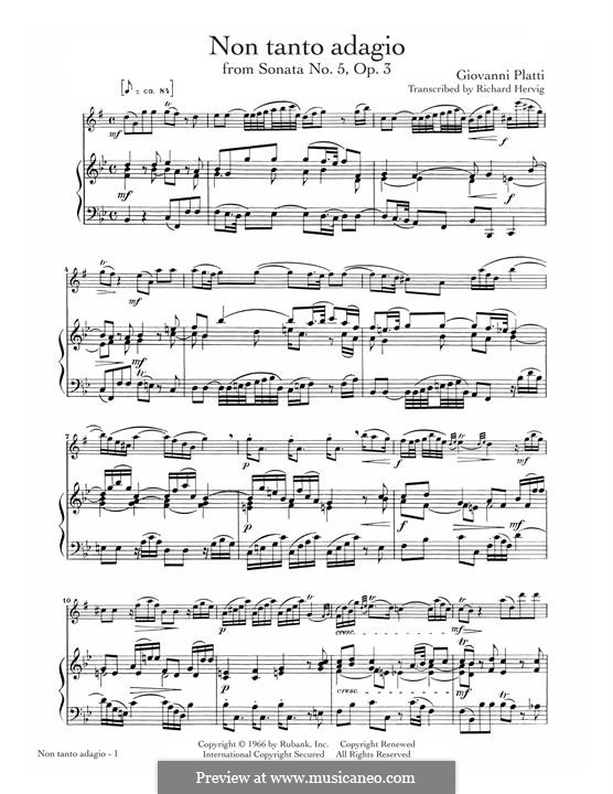 Non tanto adagio by G.B. Platti - sheet music on MusicaNeo