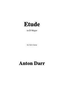 Etude in D Major by A. Darr - sheet music on MusicaNeo